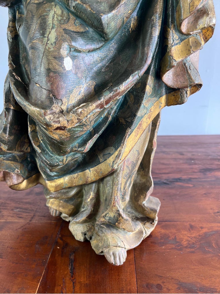 18th C. Italian Polychrome Figure at 1stDibs