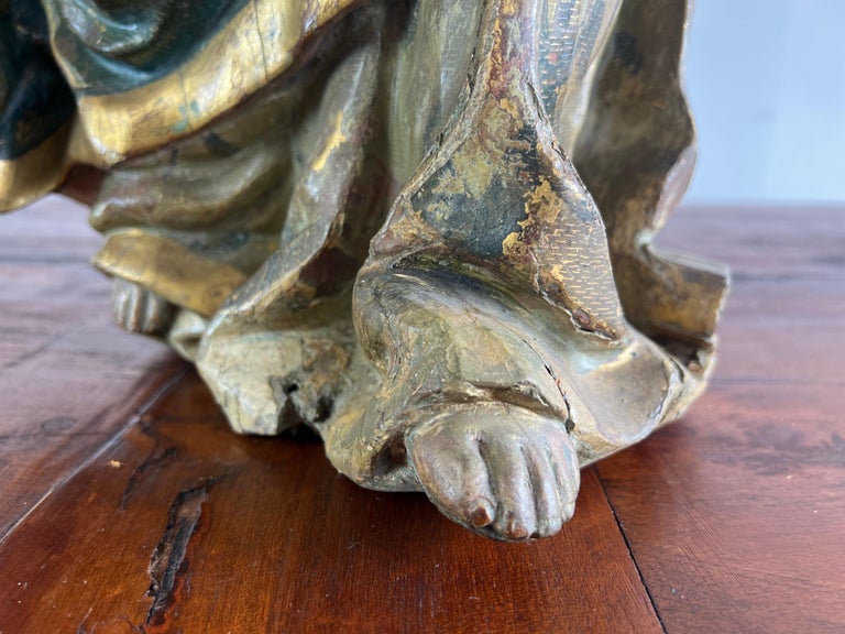 18th C. Italian Polychrome Figure at 1stDibs