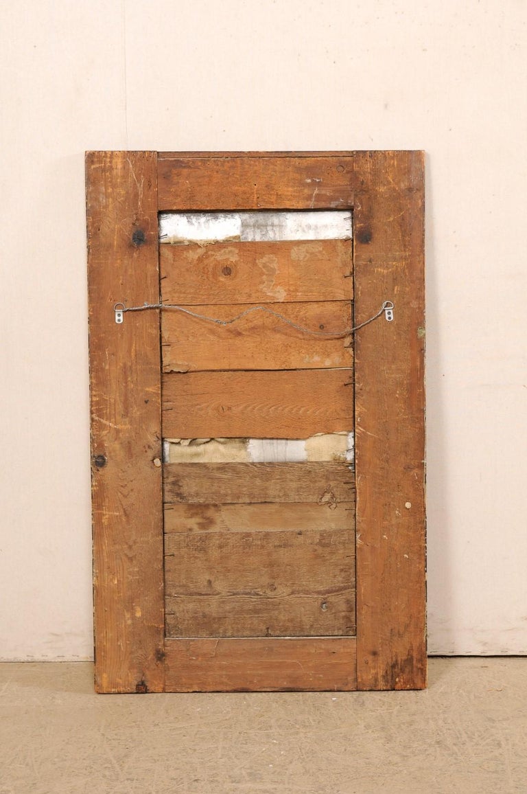 18th C. Italian Rectangular Mirror with Hand-Painted Wood Surround For ...