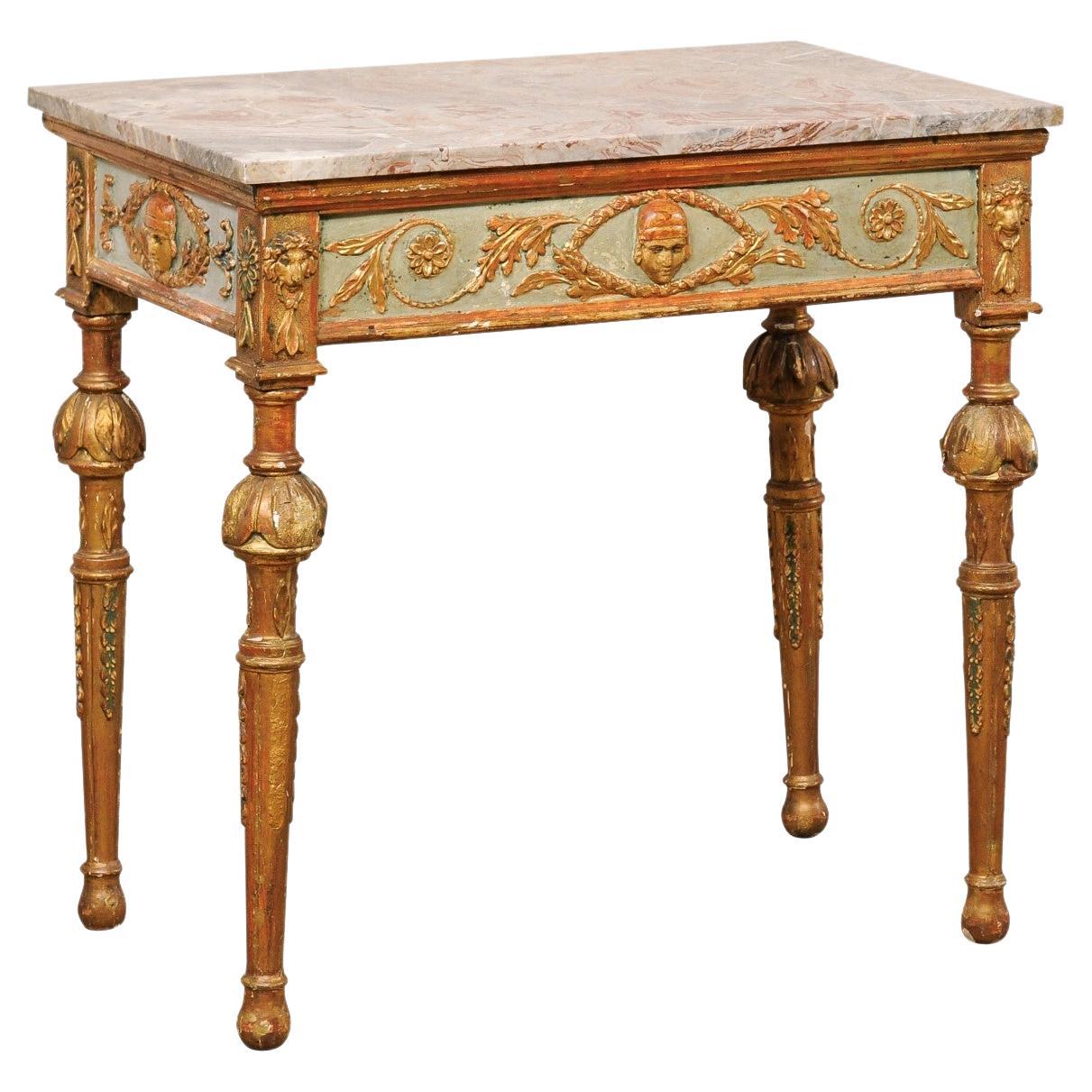 Early 18th Century Italian Rococo Console Table with Beautifully Carved ...