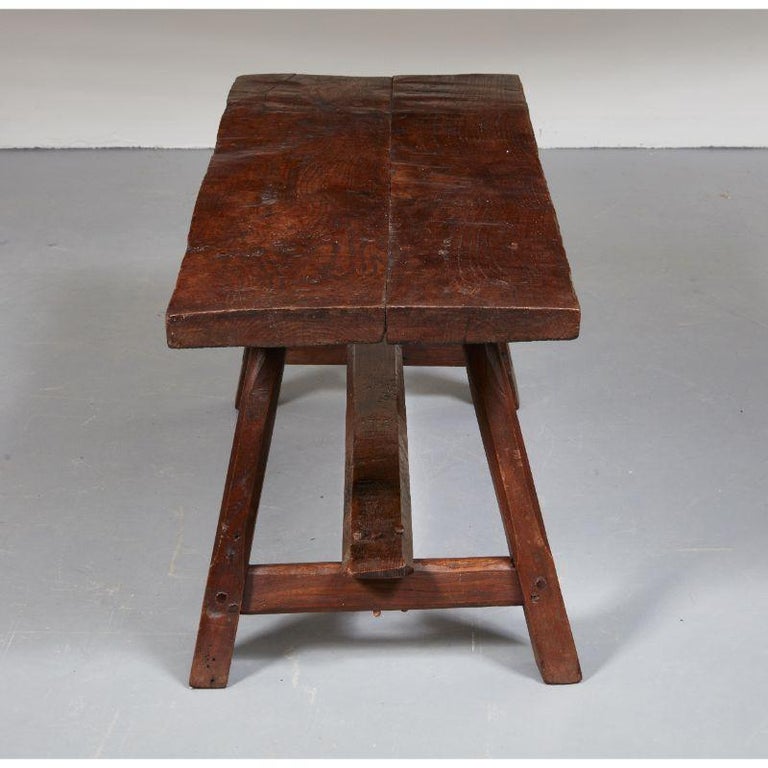 17th c. Rustic Oak Low Table For Sale at 1stDibs