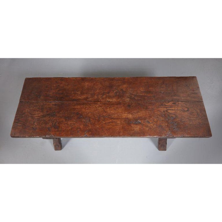 17th c. Rustic Oak Low Table For Sale at 1stDibs