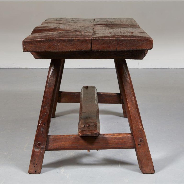 17th c. Rustic Oak Low Table For Sale at 1stDibs