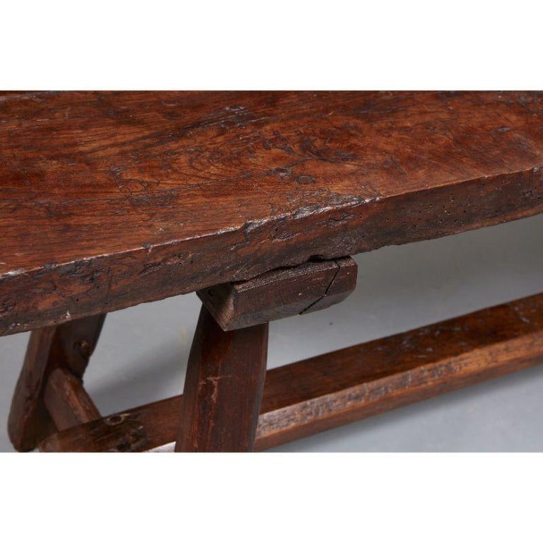 17th c. Rustic Oak Low Table For Sale at 1stDibs