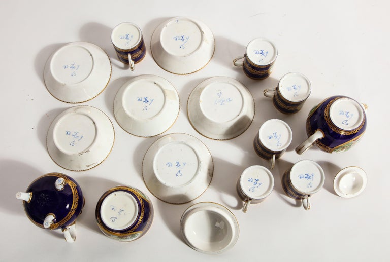18th Century Sèvres Porcelain Complete Tea Set, with Painters and ...