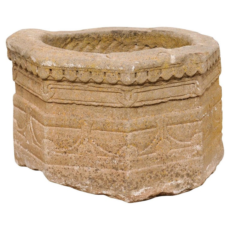 18th C. Spanish hand carved Stone Well-Head Cover 'Great for a Garden ...