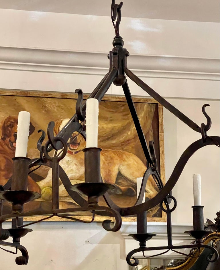 18th C Style Dennis and Leen Gothic Wrought Iron Chandelier For Sale at ...