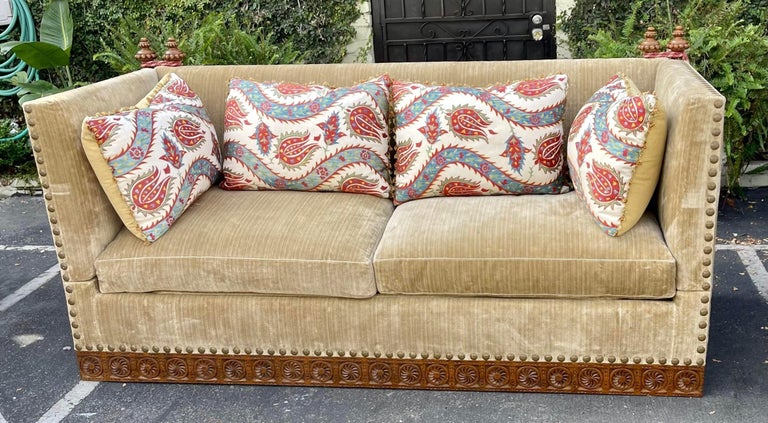 18th Century Style Knole Style Down Sofa Settee with Custom Pillows by ...