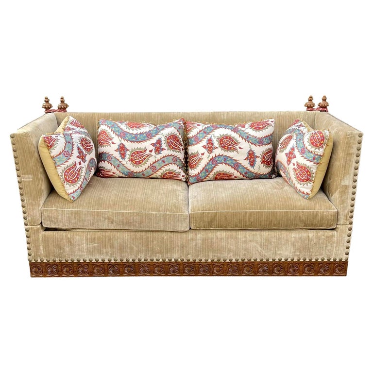 18th Century Style Knole Style Down Sofa Settee with Custom Pillows by ...