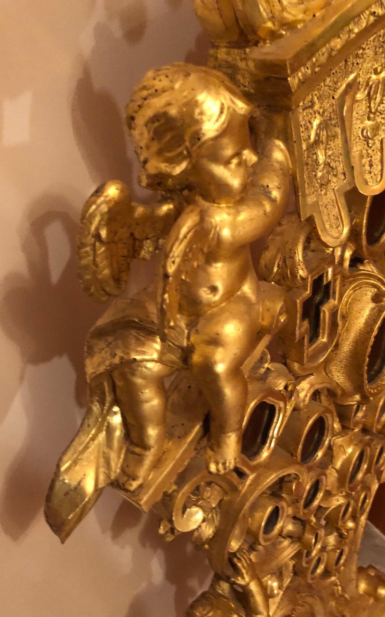 18th Century 67 inch Tall French Rococo Reliquary, with Angels Acanthus ...