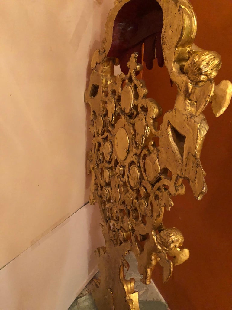 18th Century 67 inch Tall French Rococo Reliquary, with Angels Acanthus ...