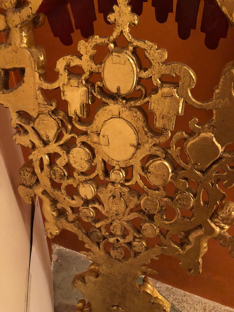 18th Century 67 inch Tall French Rococo Reliquary, with Angels Acanthus ...