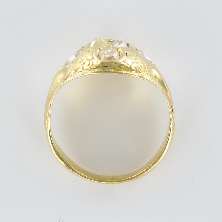 18th Century 18 Karat Yellow Gold 0.40 Carat Diamond Ring at 1stDibs