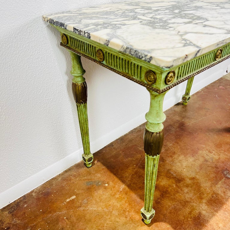 18th Century Adam Style Marble Top Console Table For Sale at 1stDibs