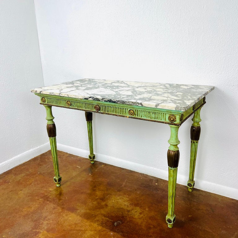 18th Century Adam Style Marble Top Console Table For Sale at 1stDibs