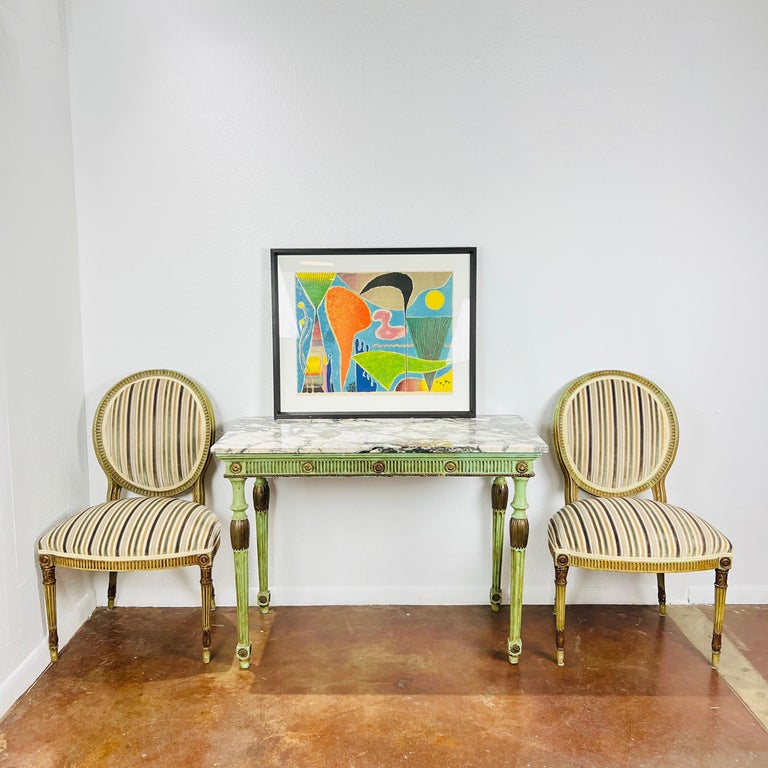 18th Century Adam Style Marble Top Console Table For Sale at 1stDibs
