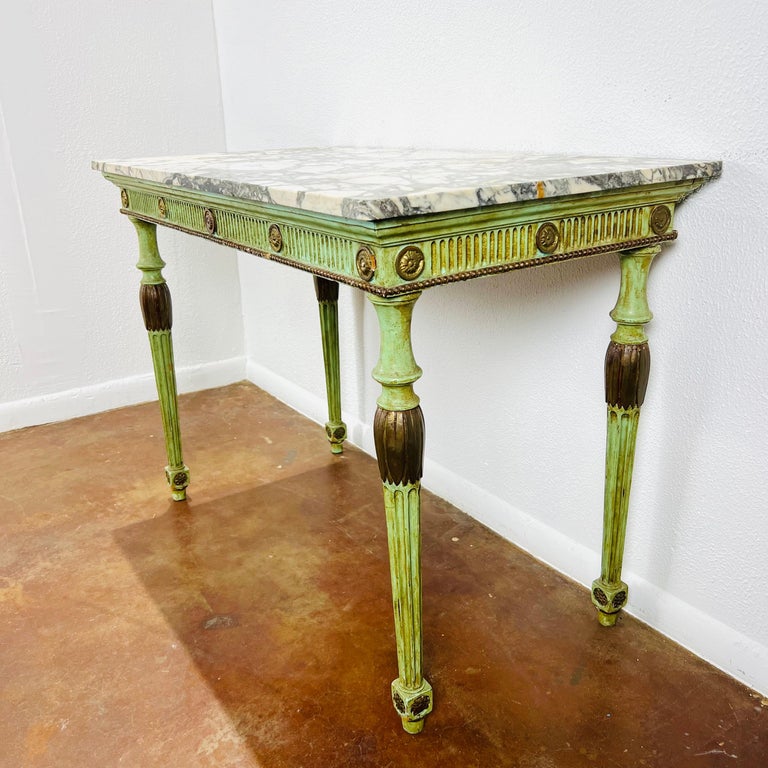 18th Century Adam Style Marble Top Console Table For Sale at 1stDibs