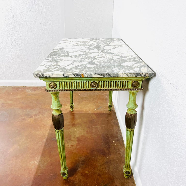 18th Century Adam Style Marble Top Console Table For Sale at 1stDibs