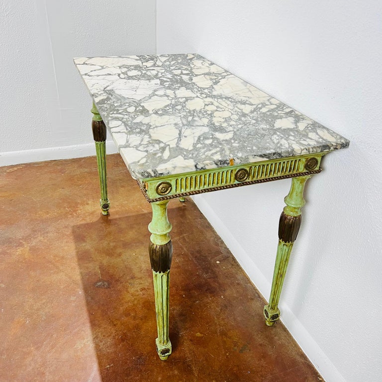 18th Century Adam Style Marble Top Console Table For Sale at 1stDibs