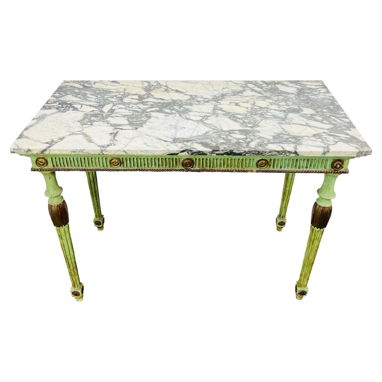 18th Century Adam Style Marble Top Console Table For Sale at 1stDibs