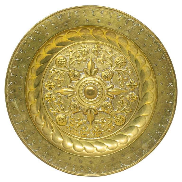 18th Century Almoner Plate Brass For Sale at 1stDibs