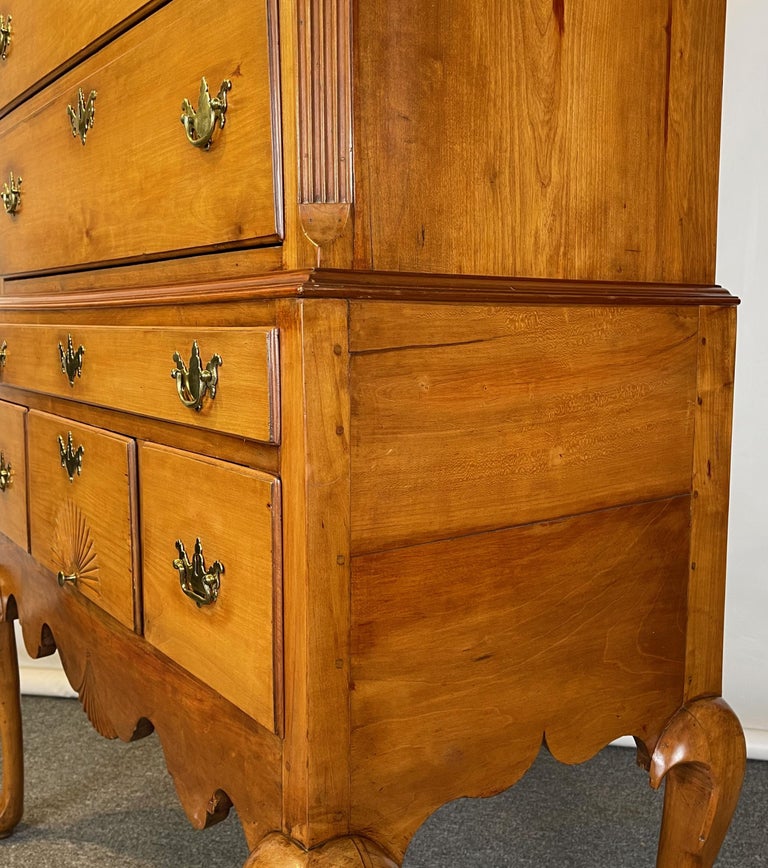 18th Century American Cherrywood Highboy For Sale at 1stDibs
