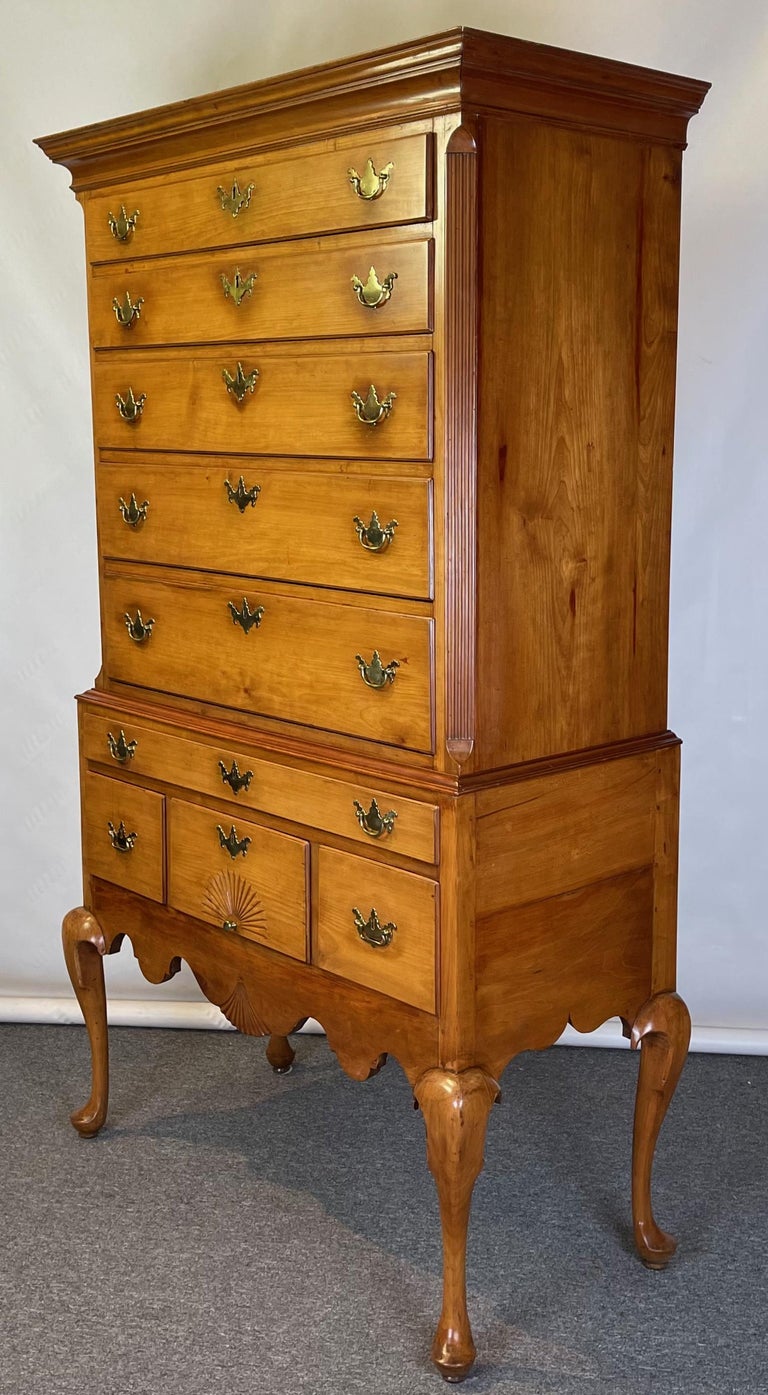 18th Century American Cherrywood Highboy For Sale at 1stDibs