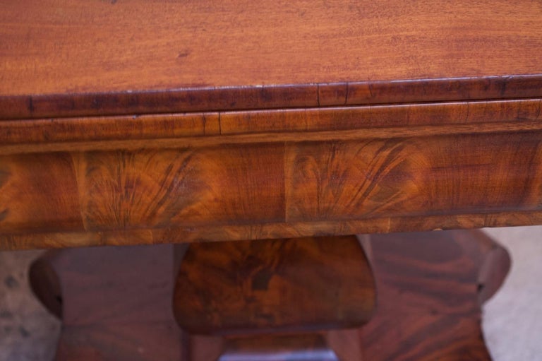 18th Century American Empire Mahogany Parlor / Game Table with Flip Top ...