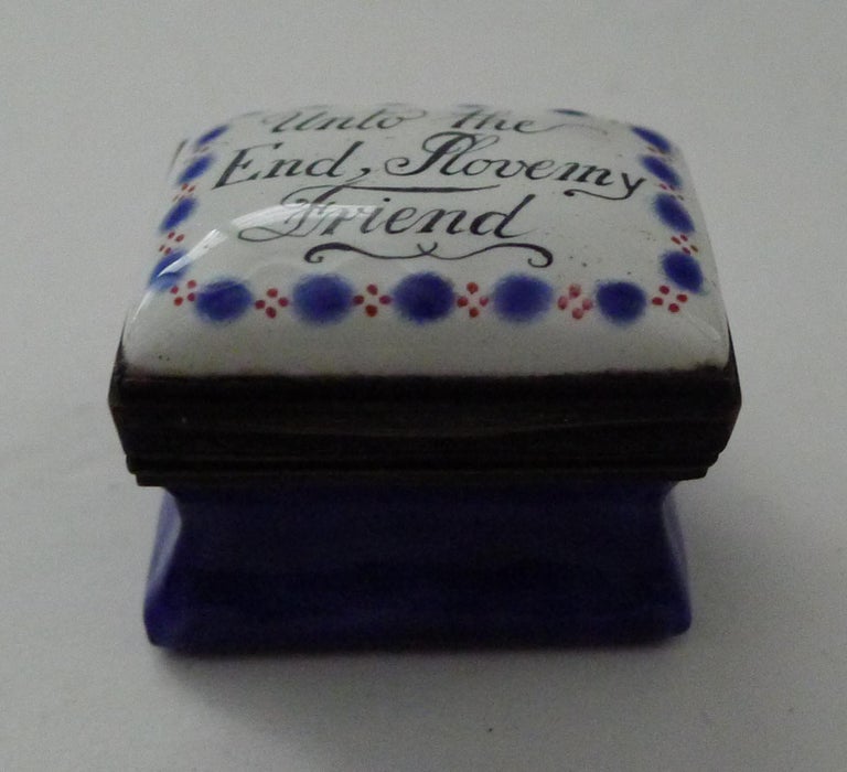 18th Century Antique Bilston Enamel Patch Box, circa 1760 For Sale at ...