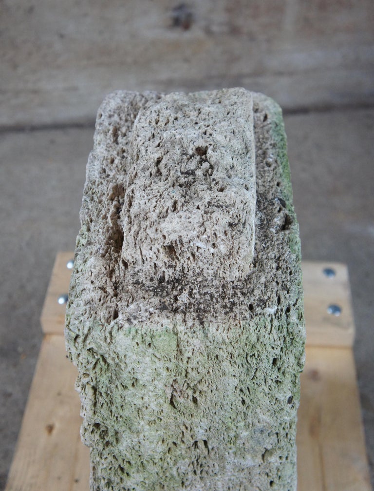 18th Century Antique Carved Stone Outdoor Garden Table Pedestal ...