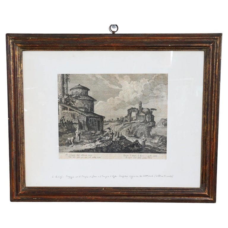 18th Century Antique Etching Print Signed Caj. C.B. at 1stDibs