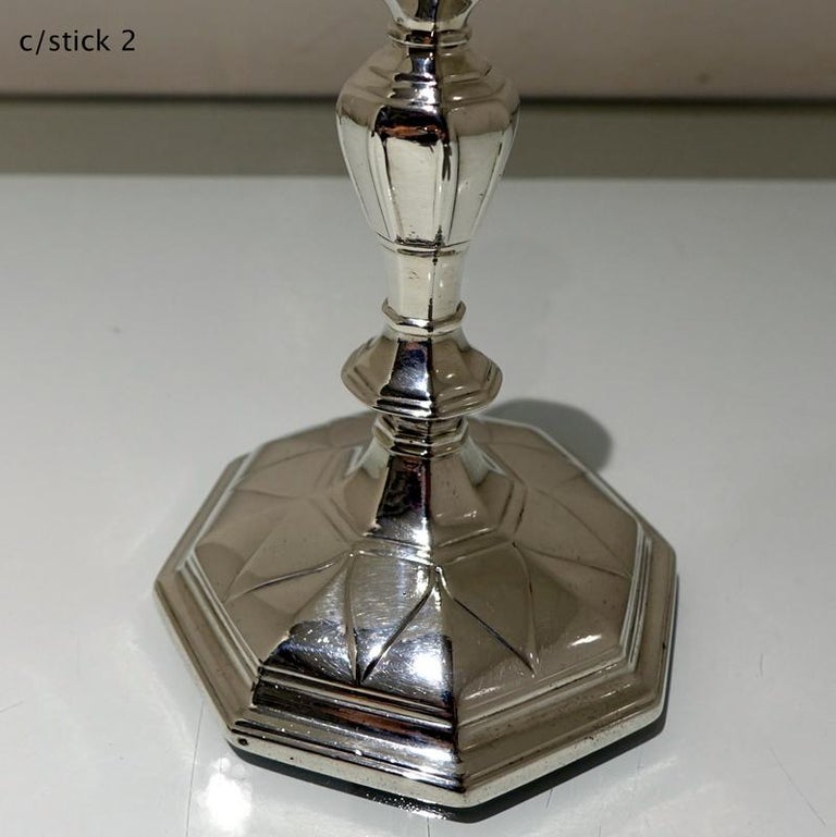 18th Century Antique George I Britannia Silver Pair Candlesticks ...