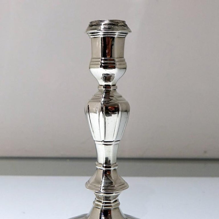 18th Century Antique George I Britannia Silver Pair Candlesticks ...