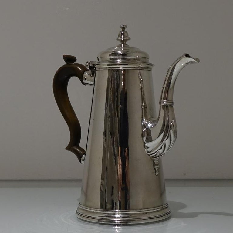 18th Century Antique George II Sterling Silver Coffee Pot London 1735 ...