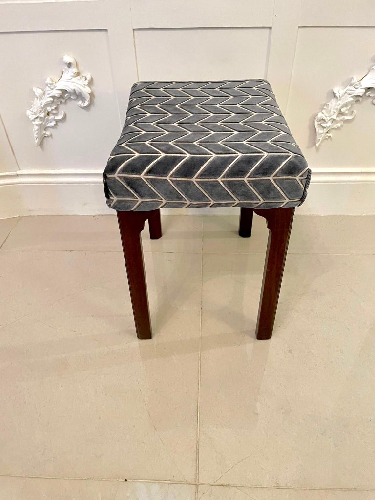 18th Century Antique George III Mahogany Stool at 1stDibs
