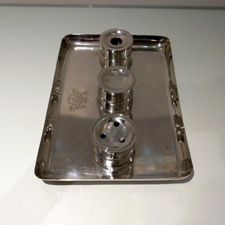 18th Century Antique George III Sterling Silver Inkstand Londo 1791 ...