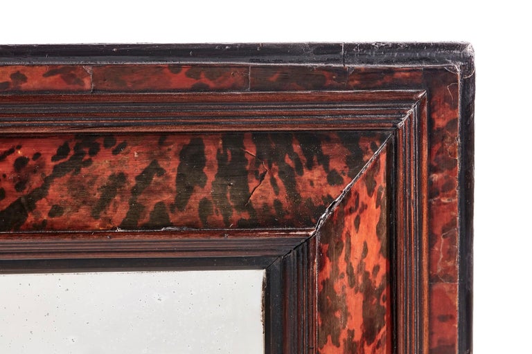 18th Century Antique Tortoise Shell Wall Mirror at 1stDibs