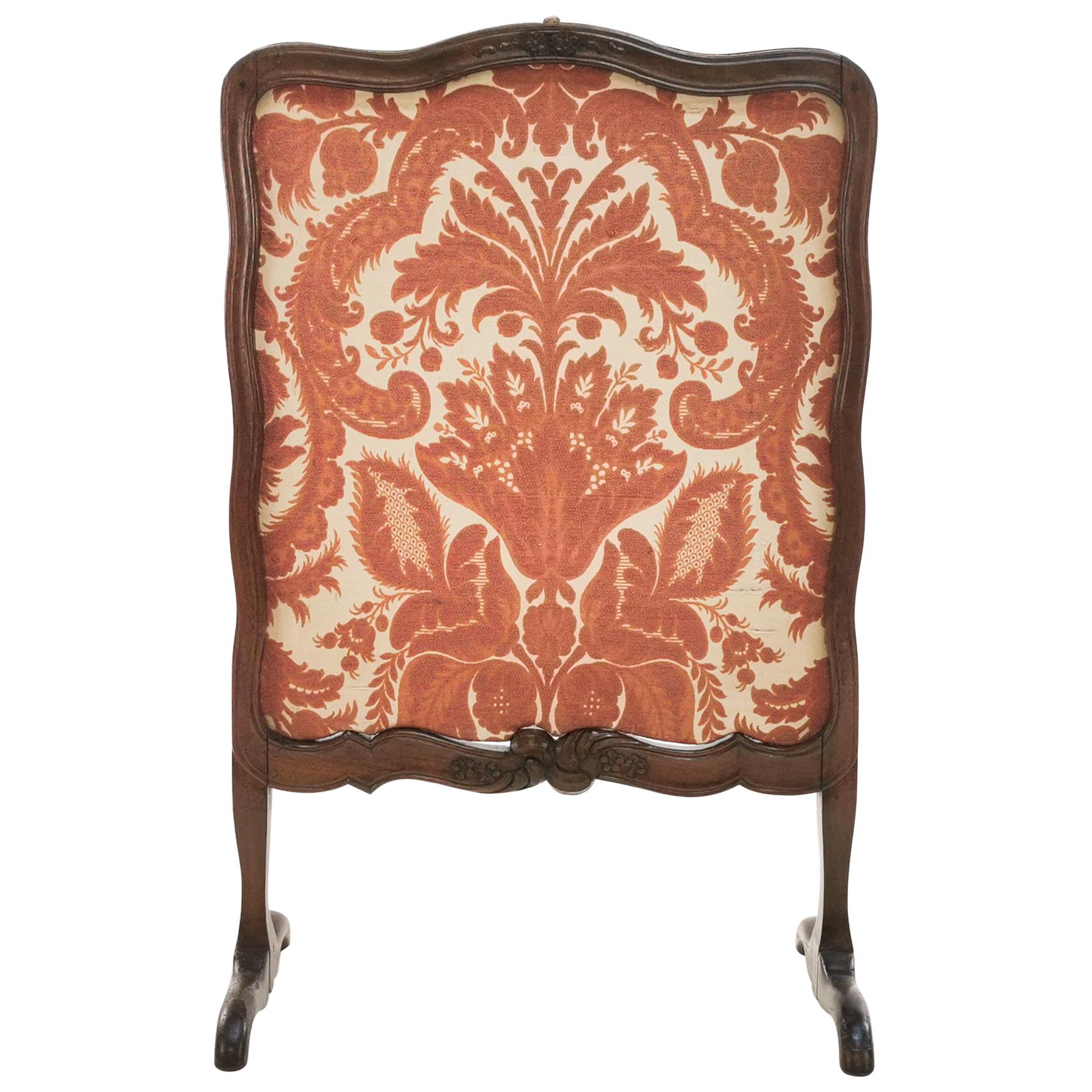 18th Century Antique Walnut French Fire Screen For Sale at 1stDibs