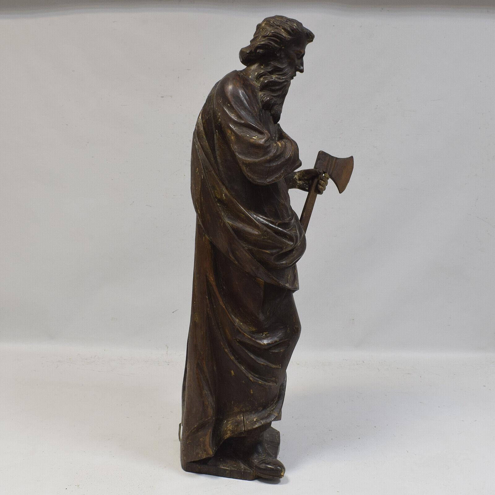 18th Century Antique Wooden Sculpture - Saint Joseph of Nazareth - 1H56 ...