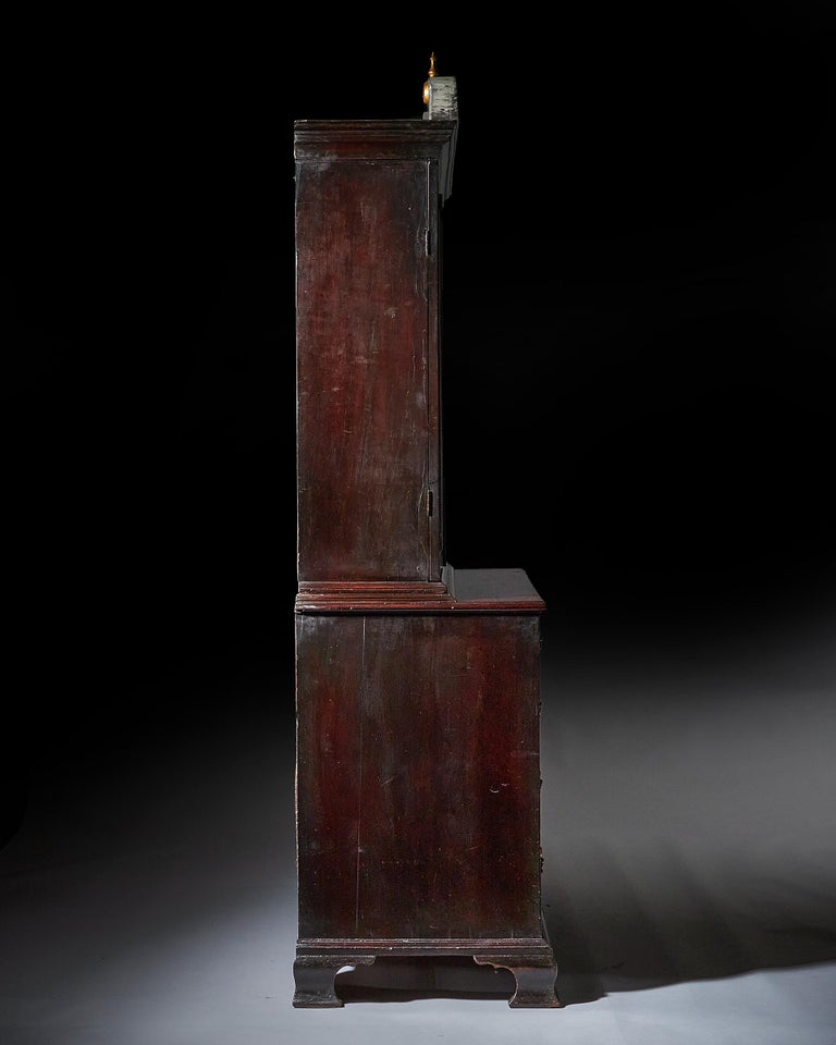 18th Century Architectural Pediment George III Mahogany Bookcase on ...