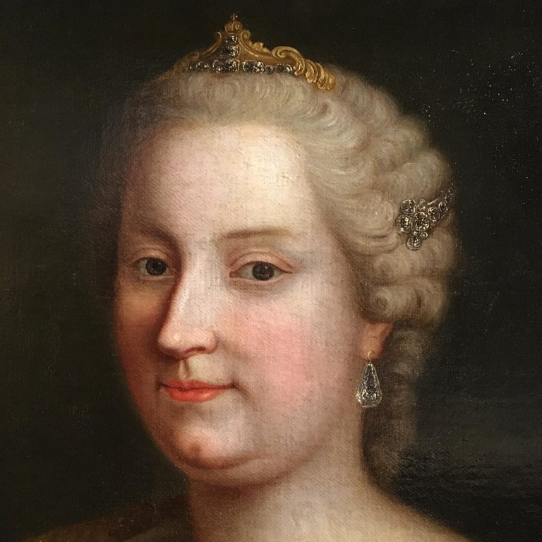 18th Century Austrian Pair of Portraits Depicting Maria Theresa and ...