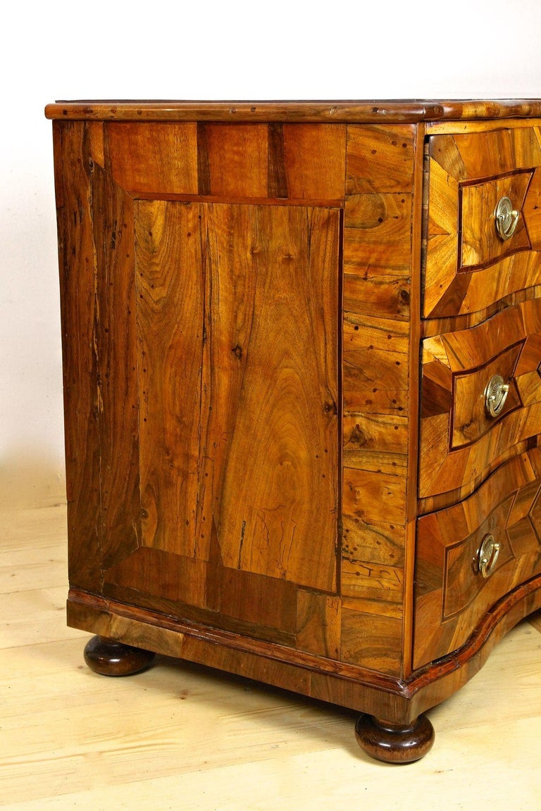 18th Century Baroque Chest of Drawers with Marquetry Works, Austria ...