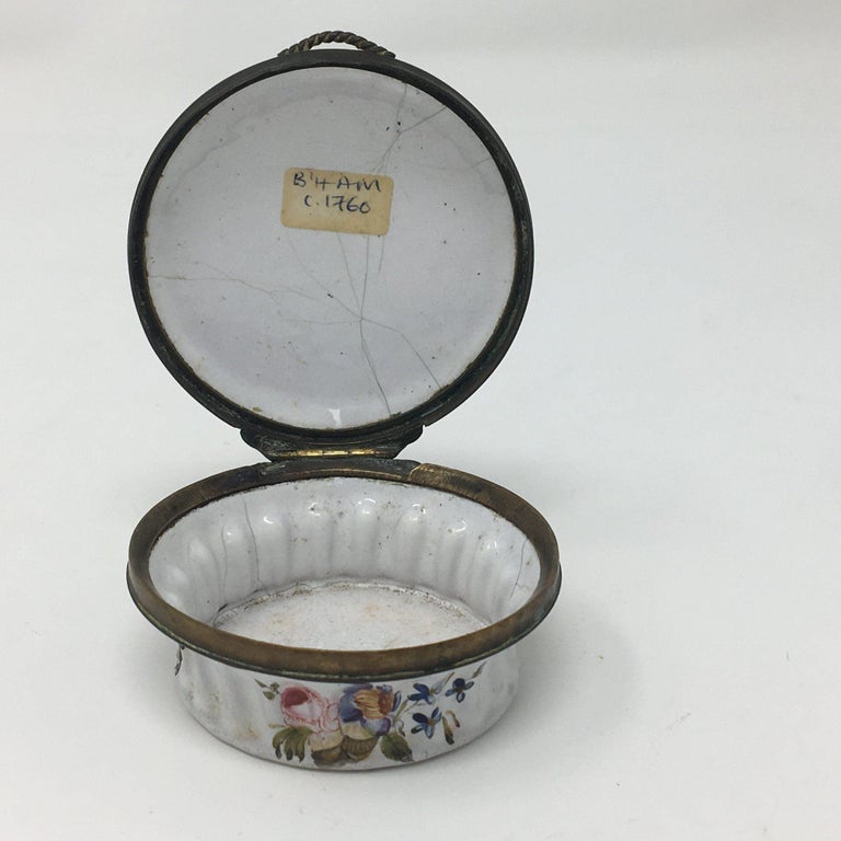 18th Century Bilston Enamel Floral Box at 1stDibs