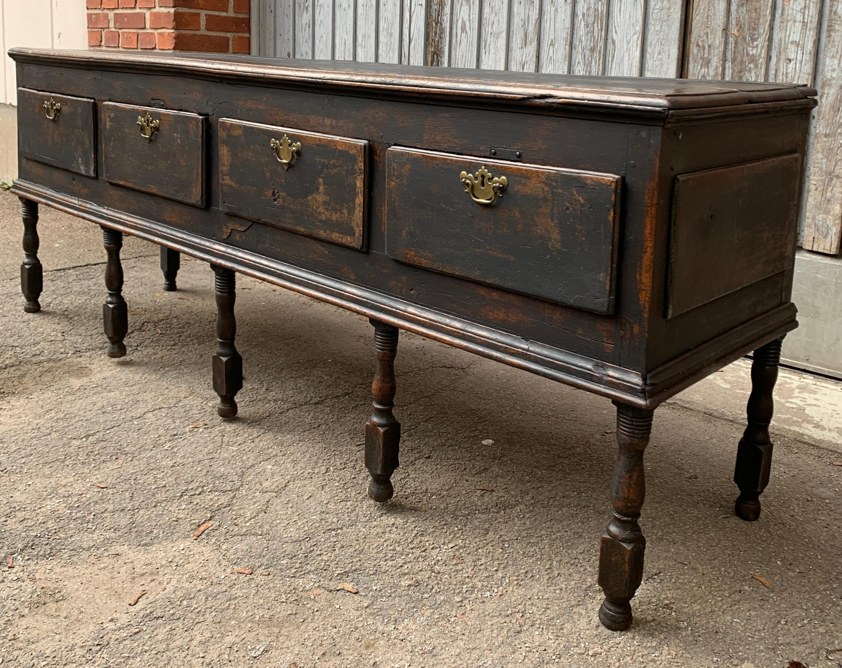 18th Century Black Painted Baroque Sideboard, England at 1stDibs