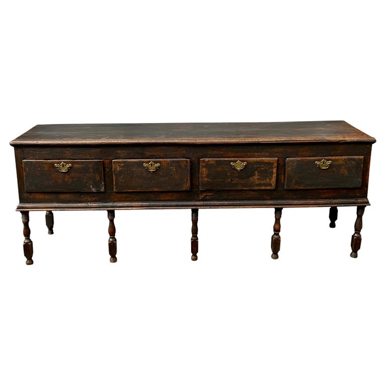 18th Century Black Painted Baroque Sideboard, England For Sale at 1stDibs