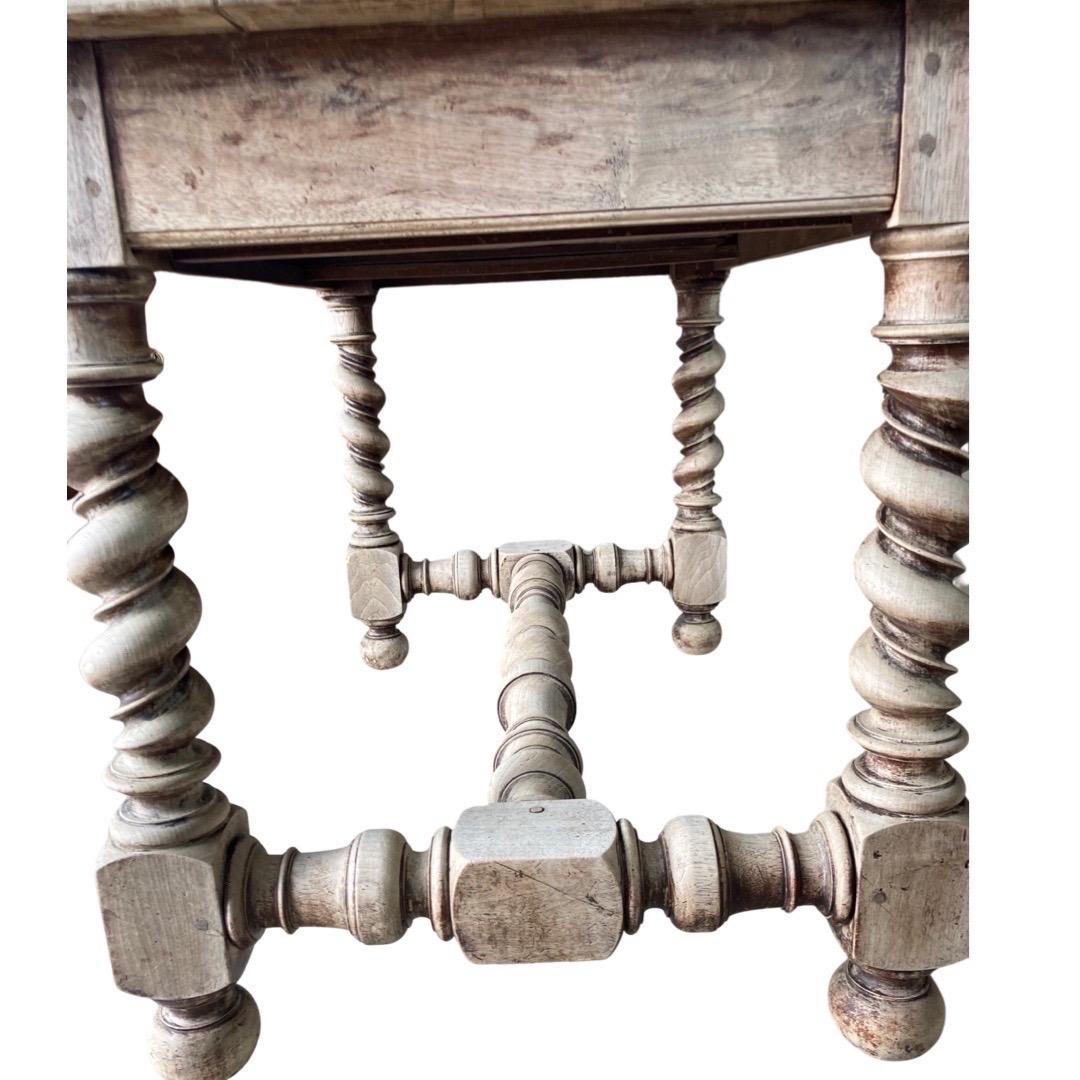 18th Century Bleached Louis XIII Table With Barley Twist Legs For Sale ...