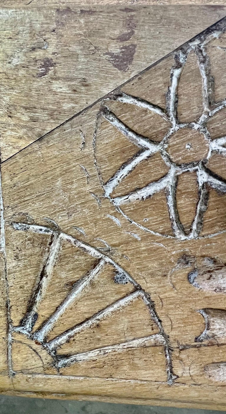 18th Century Bleached Walnut Spanish Colonial Table with Two Drawers ...