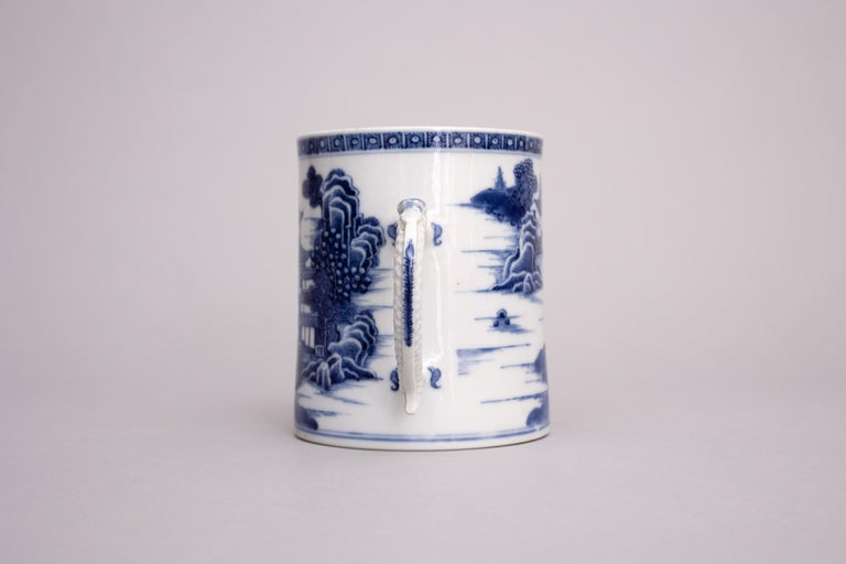 18th Century Blue and White Chinese Export Porcelain Mug at 1stDibs