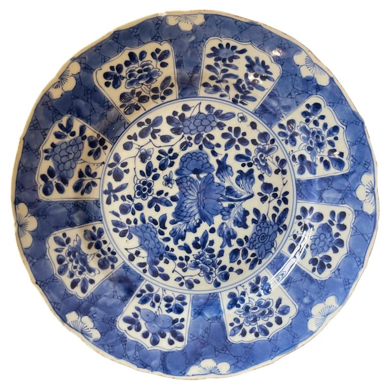 18th Century Blue and White Delft Charger For Sale at 1stDibs