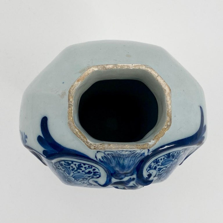 18th Century Blue and White Delft Vase with a Large Cow Scenery For ...